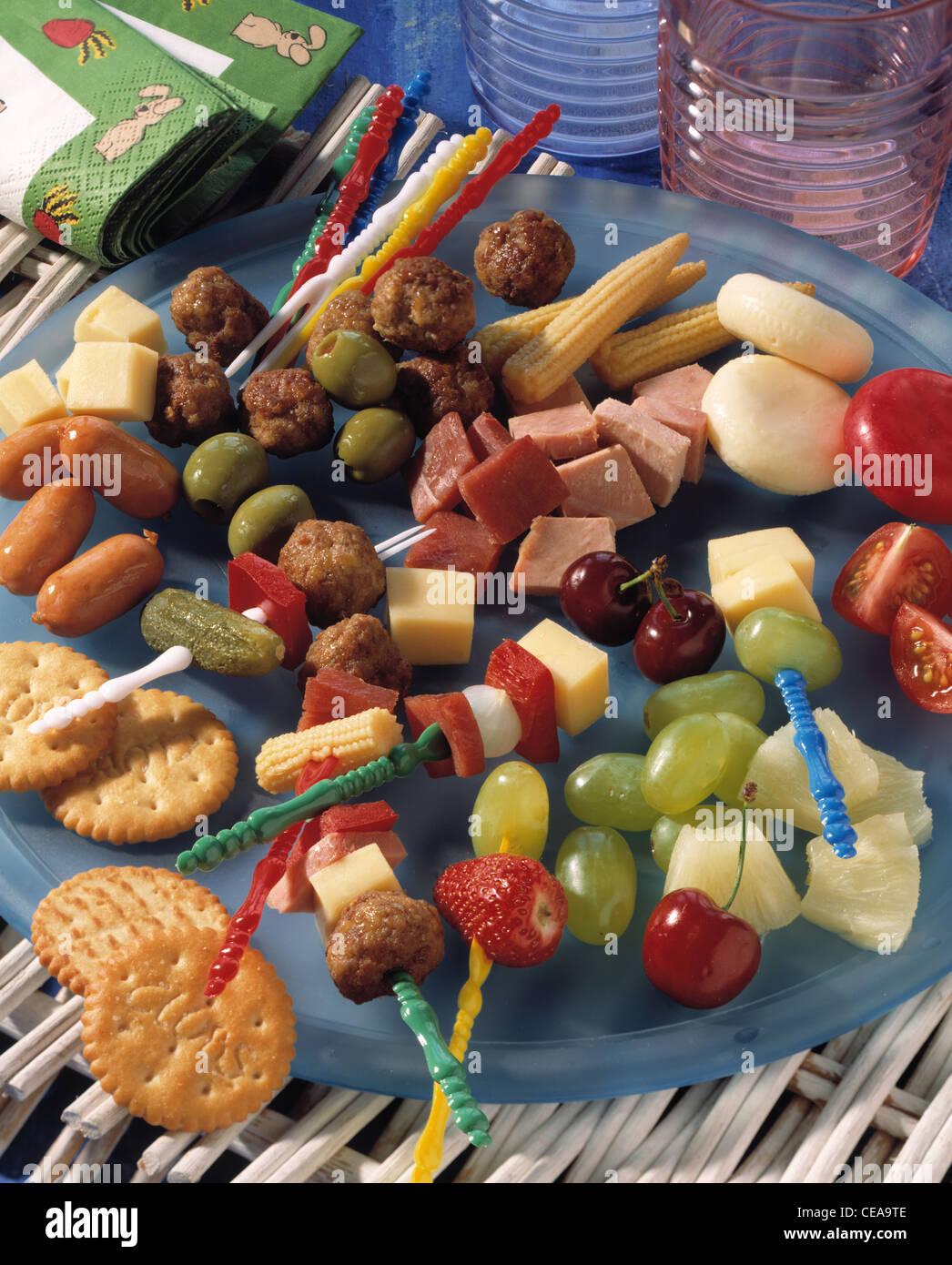 Tableau: Colorfull party starters Stock Photo - Alamy