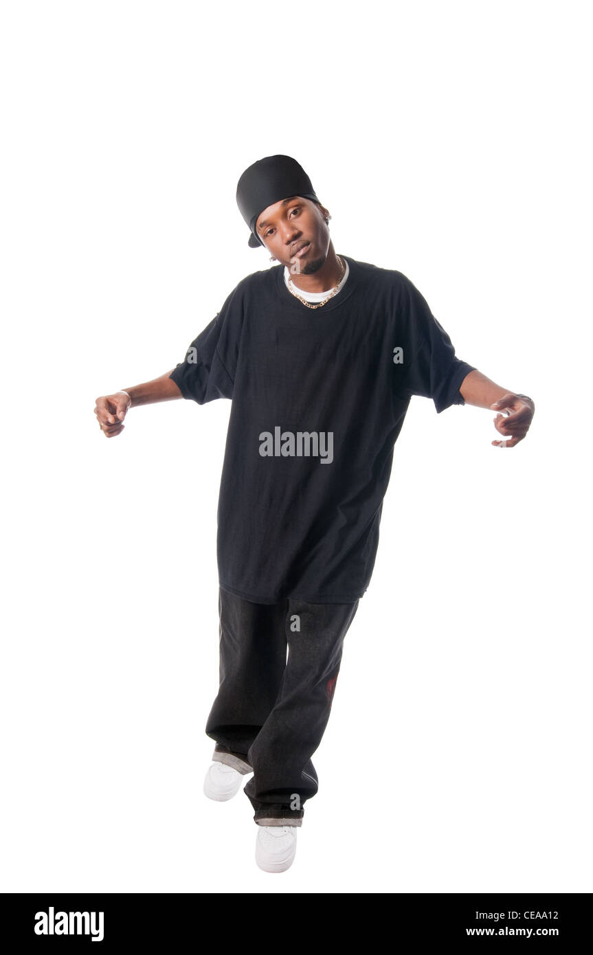 Cool young hip-hop dancer making a move Stock Photo - Alamy