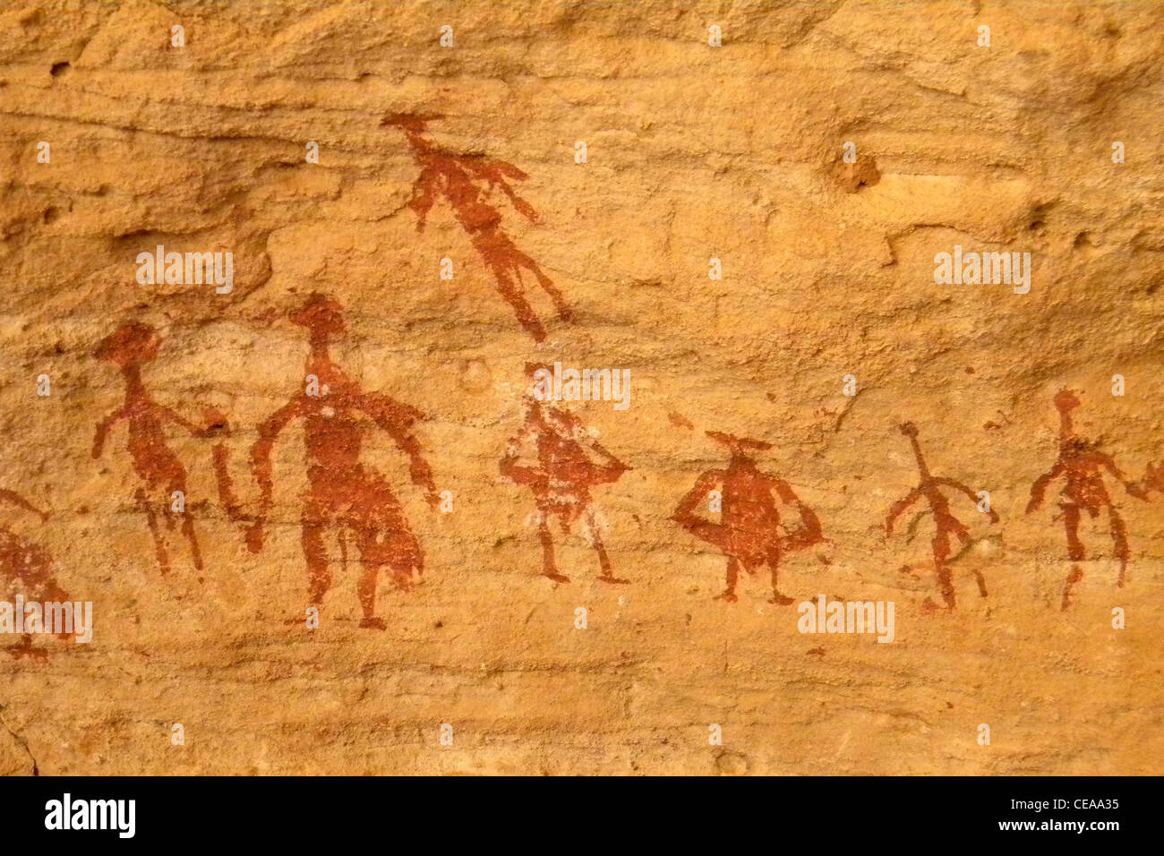 Rock painting, Ennedi region, Chad Stock Photo - Alamy