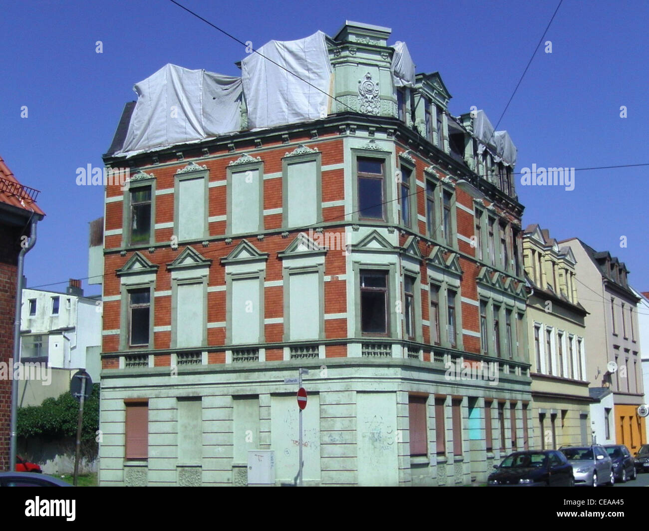 Rotten building in Bremerhaven Stock Photo - Alamy