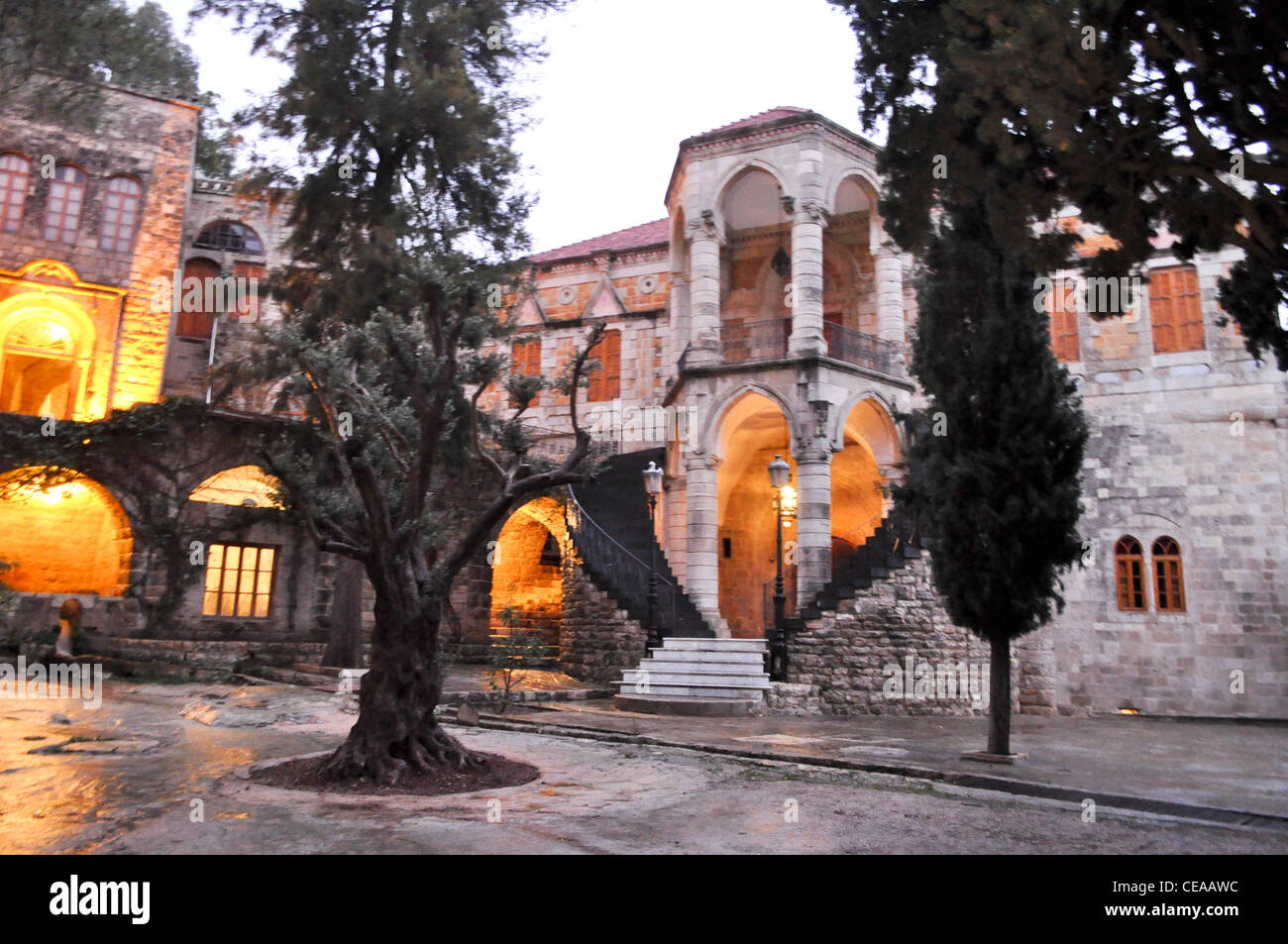 The druze leader Walid Jumblatt house (manoir) in Moukhtara, Lebanon ...
