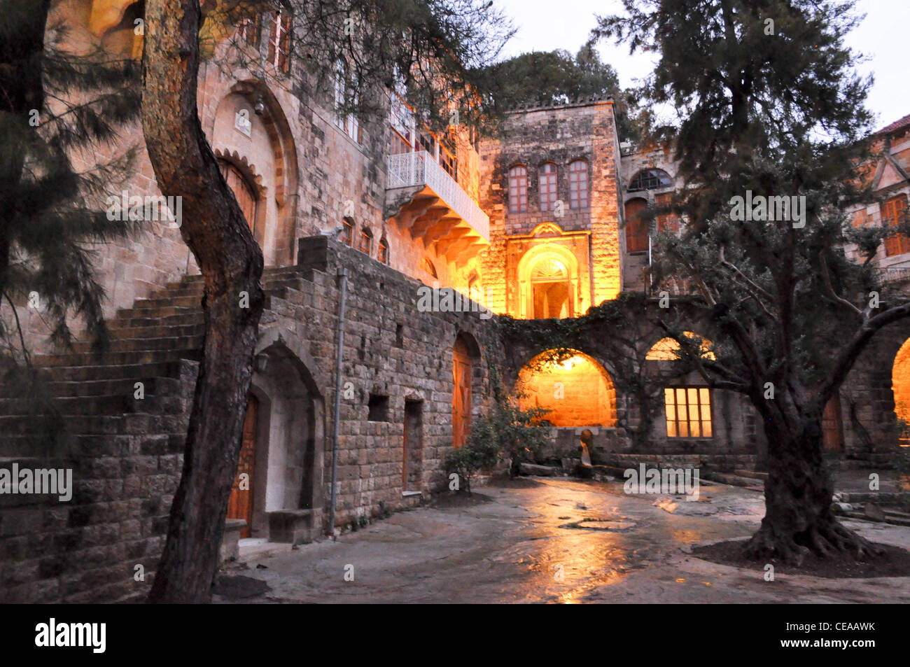 The druze leader Walid Jumblatt house (manoir) in Moukhtara, Lebanon ...