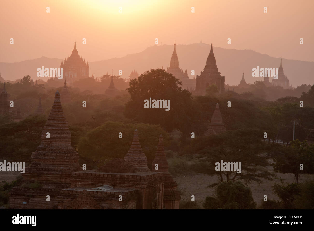 Valley of thousands Buddhist pagodas in Bagan, Burma Stock Photo - Alamy