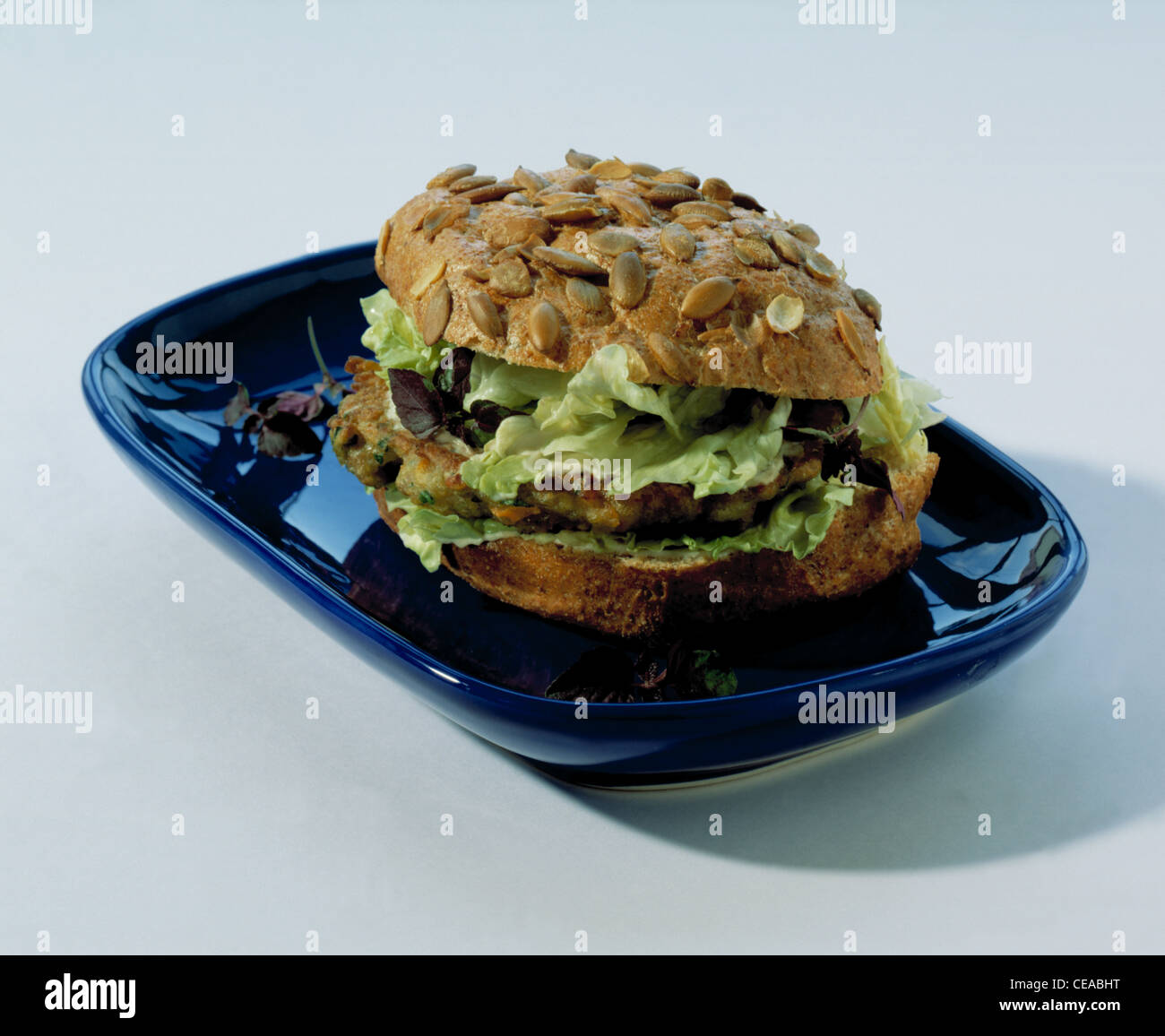 Green kernel - vegetable burger Stock Photo - Alamy