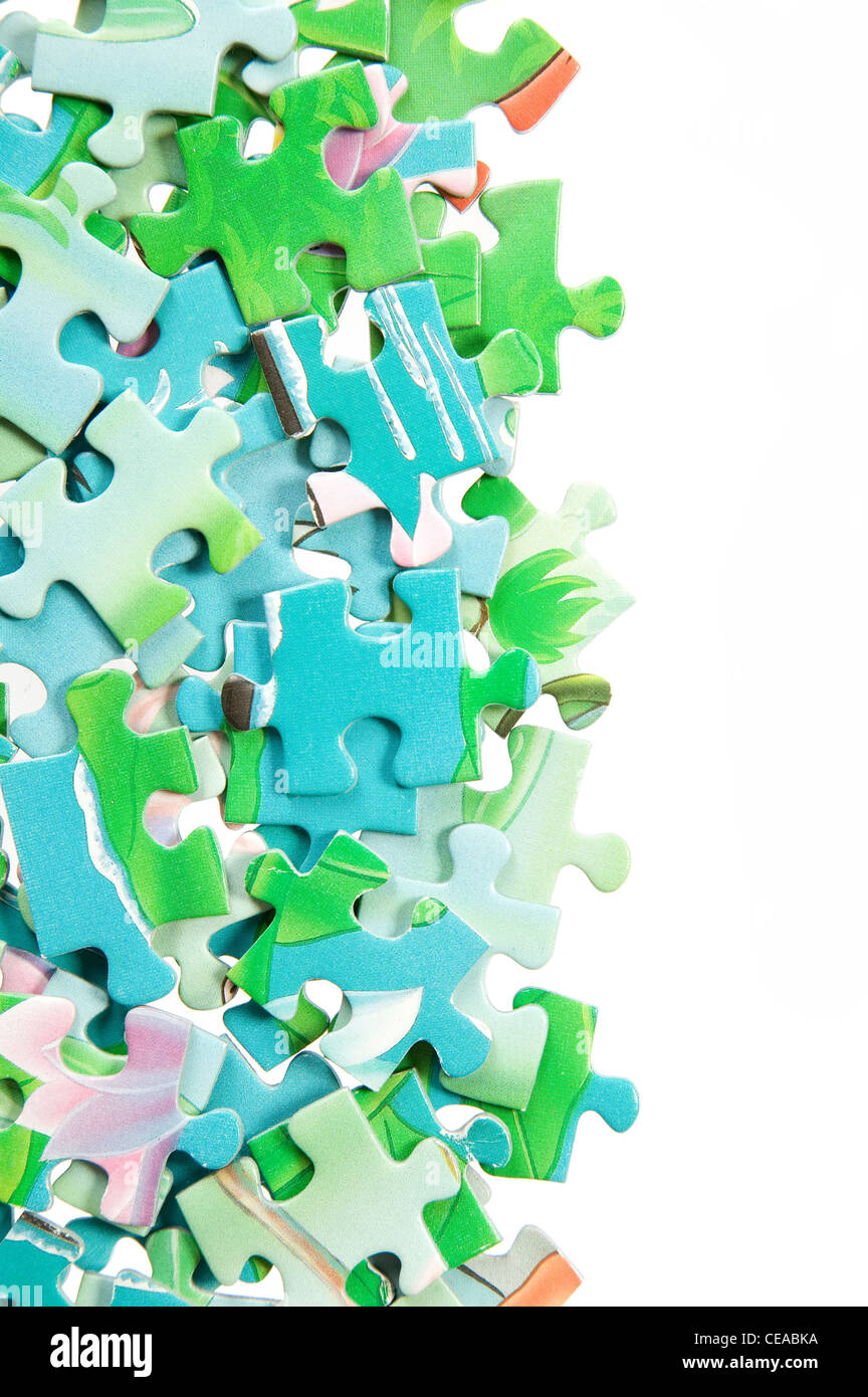 There are many colorful puzzle in various shapes Stock Photo - Alamy