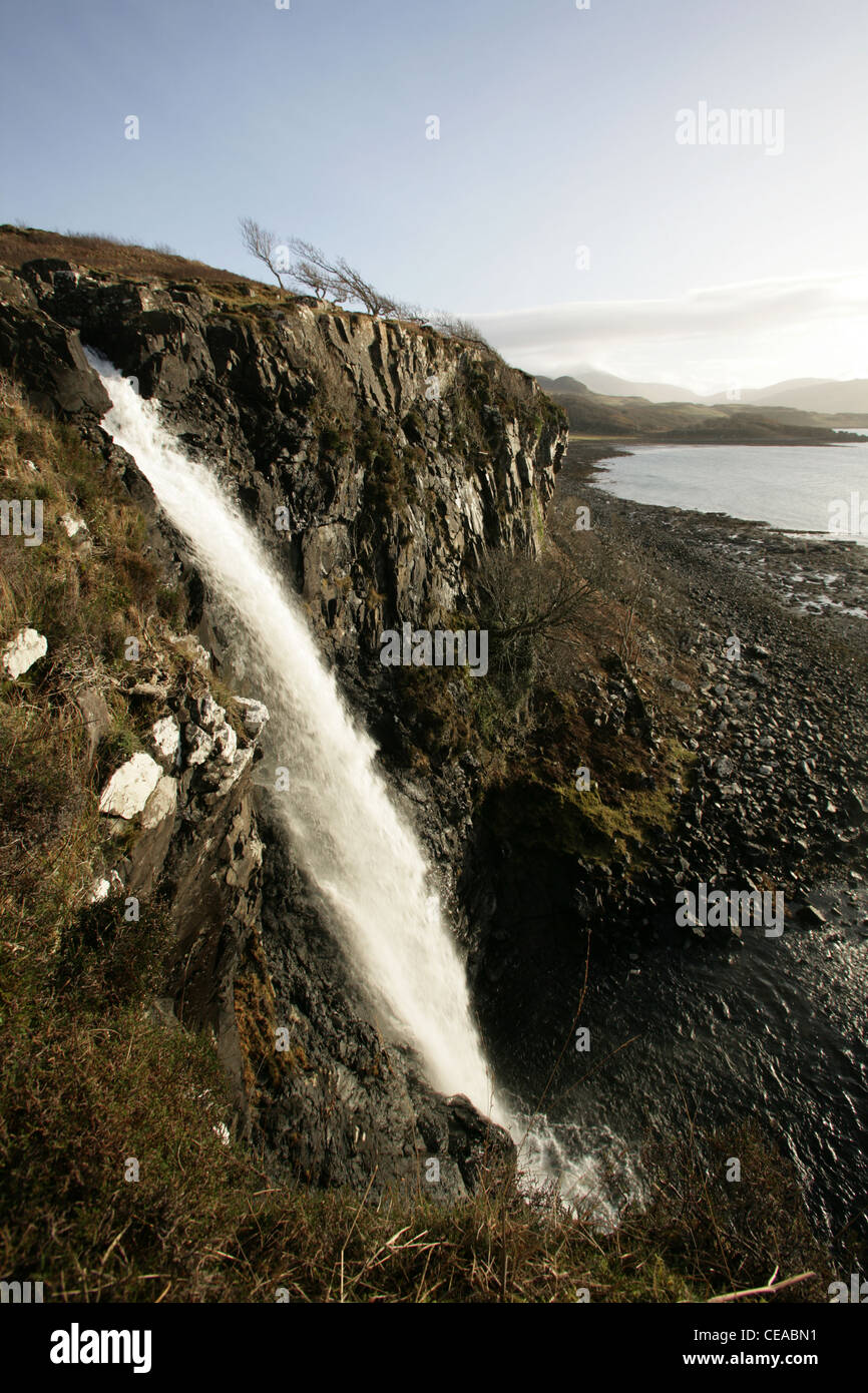 The Eas Fors waterfall on the Isle of Mull Stock Photo - Alamy