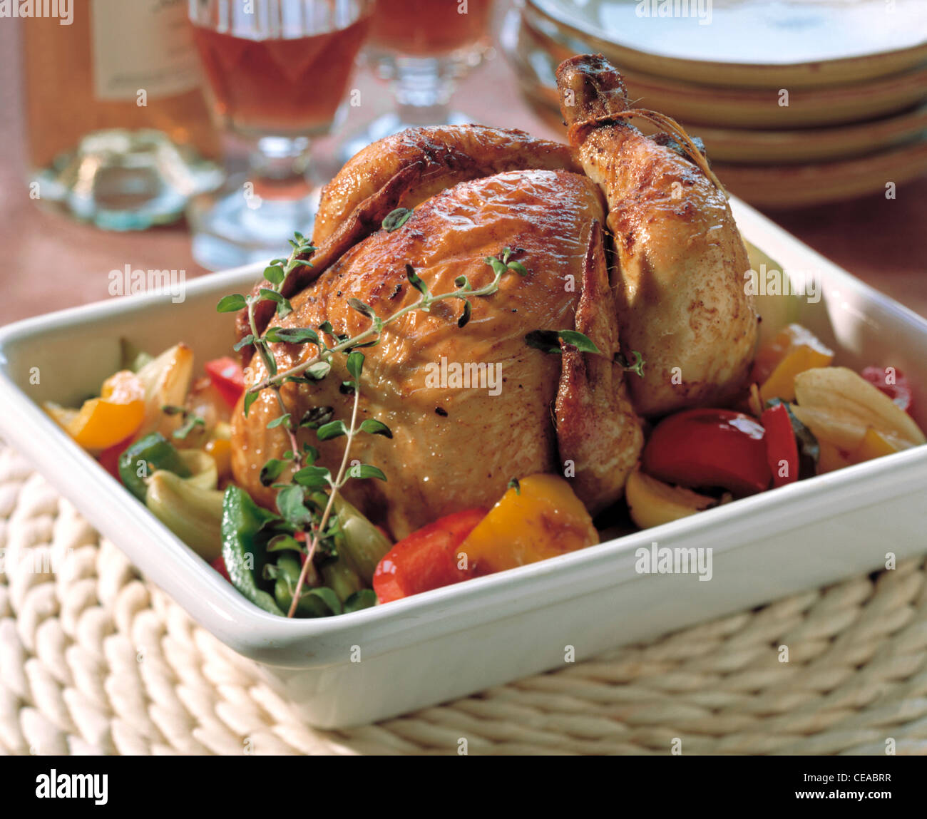 Sweet pepper chicken Stock Photo - Alamy