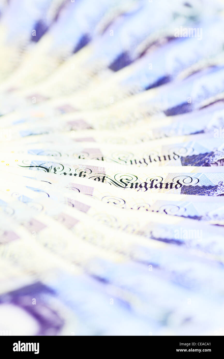 UK British English England Britain twenty pound notes note money ...