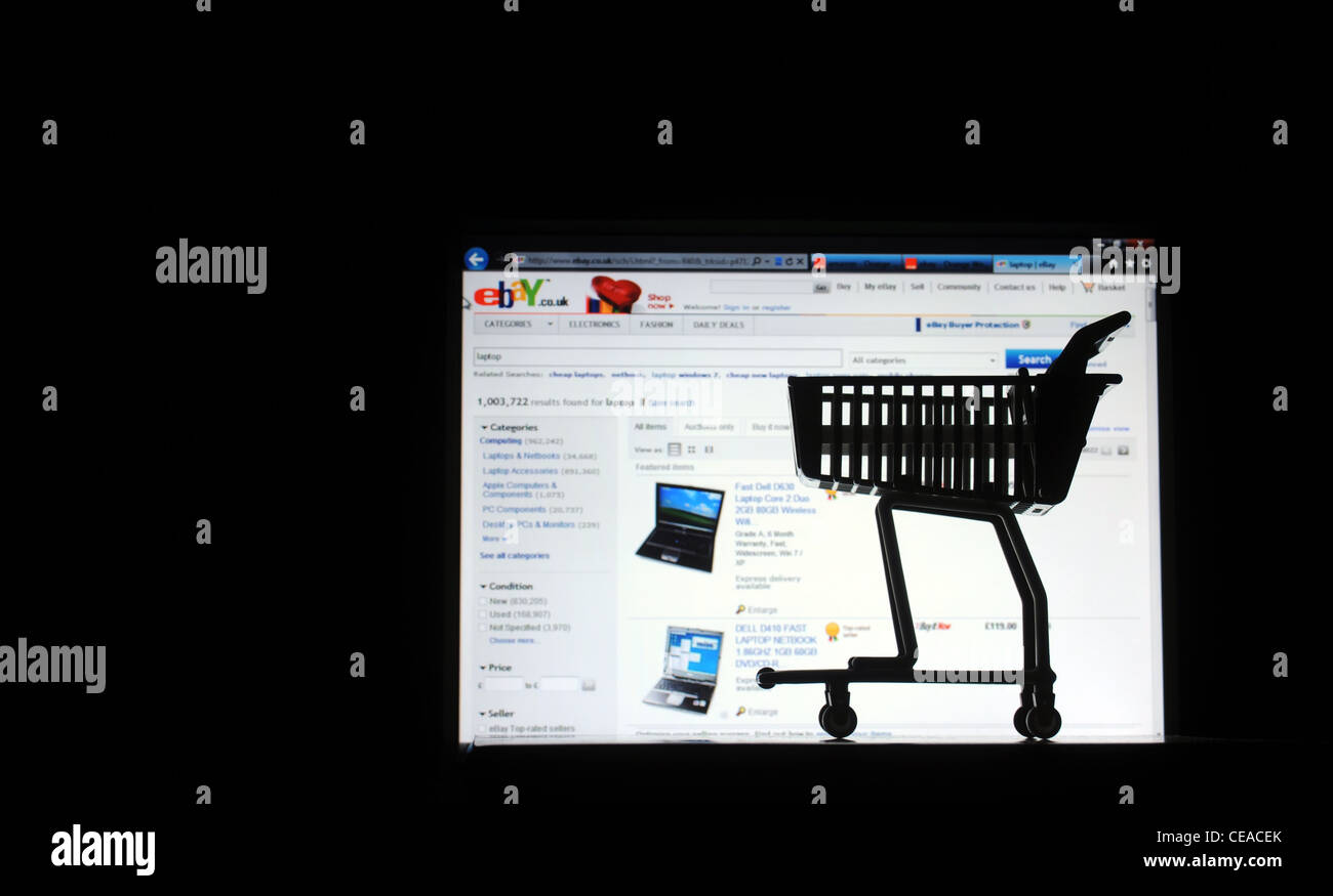 Ebay screen hi-res stock photography and images - Alamy