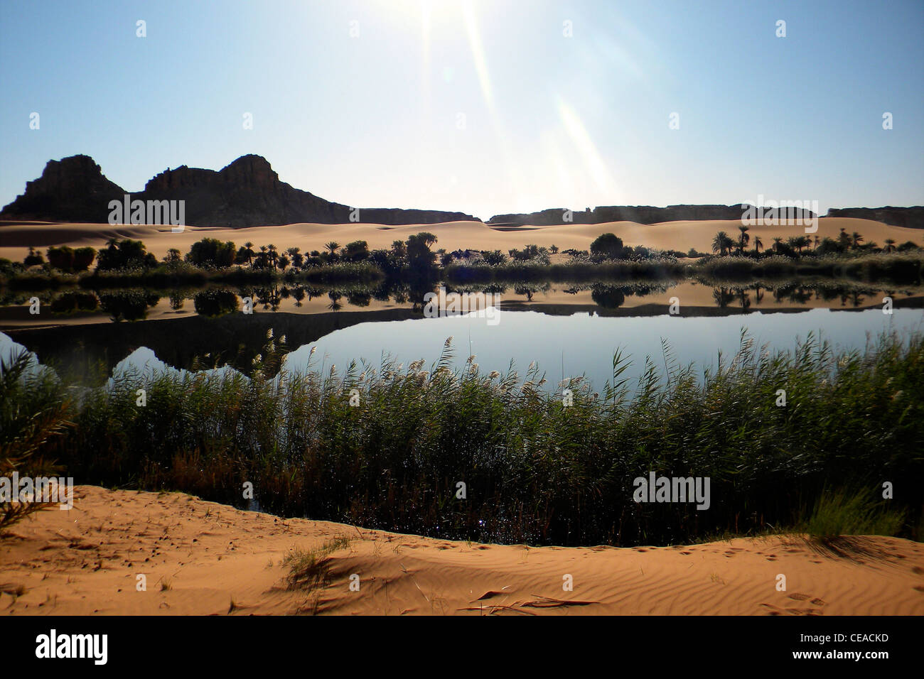 Ounianga lake, Erdi region, Chad Stock Photo - Alamy