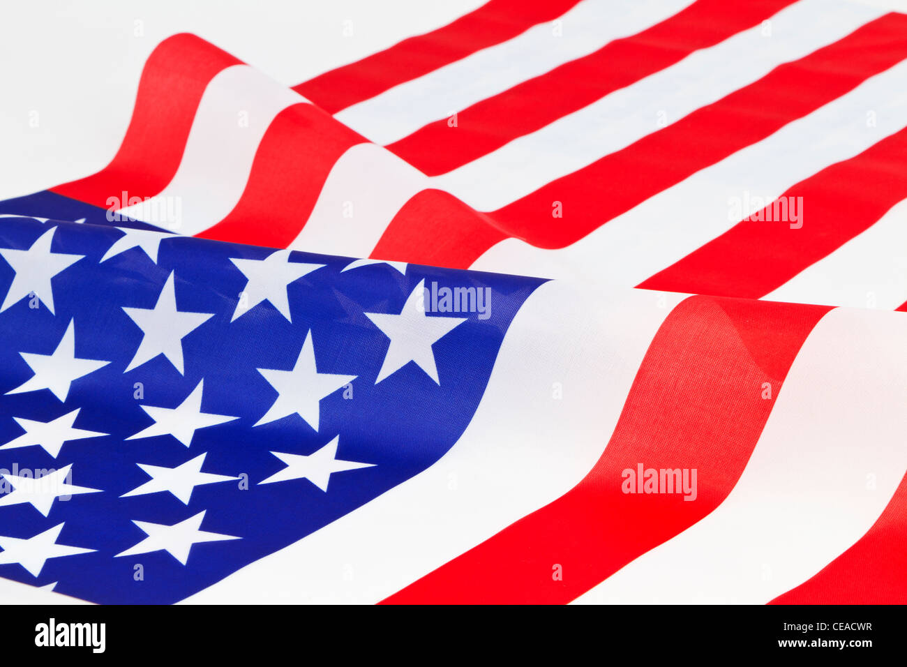 American flag rippling in studio shot close up Stock Photo - Alamy