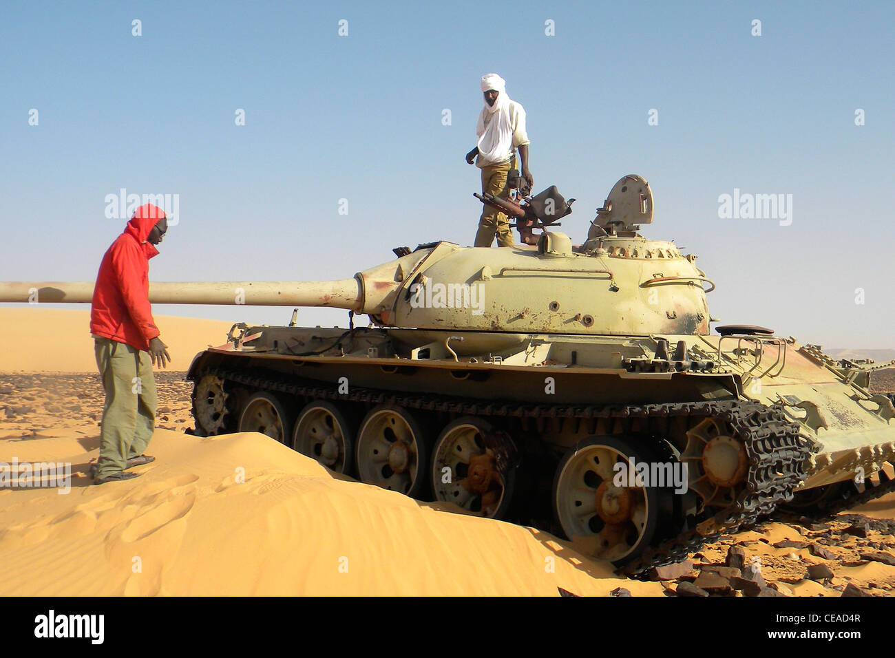 War tank, Wadi Doum, Chad Stock Photo - Alamy