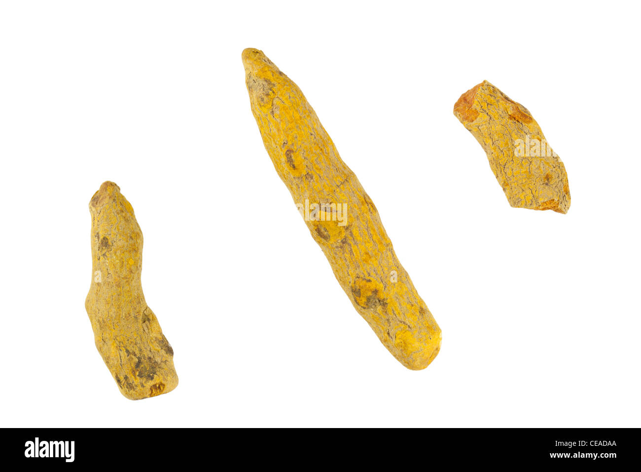 Pieces of Turmeric, curcuma longa Stock Photo - Alamy