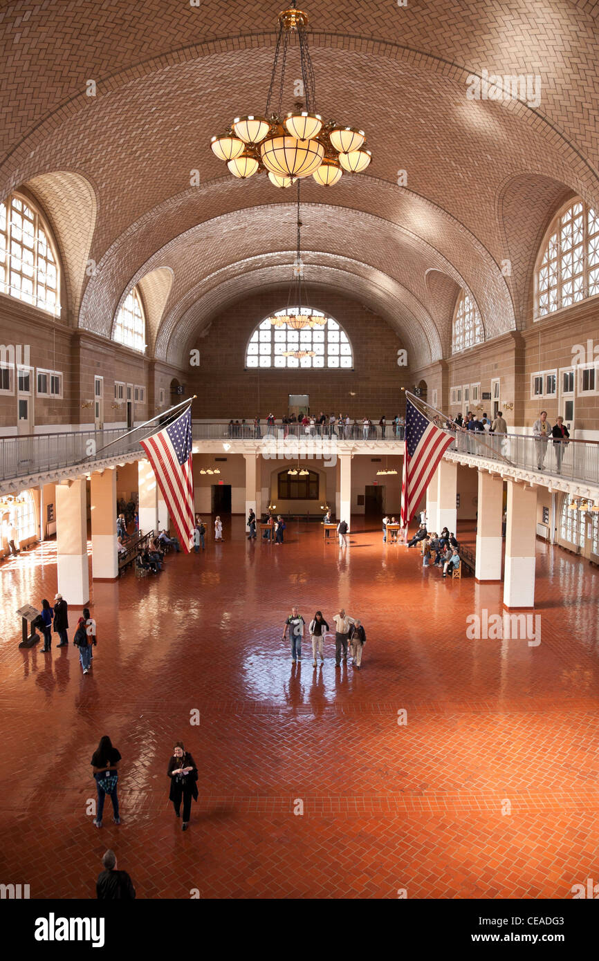 The Registry Room at Ellis Island National Monument (U.S. National Park ...
