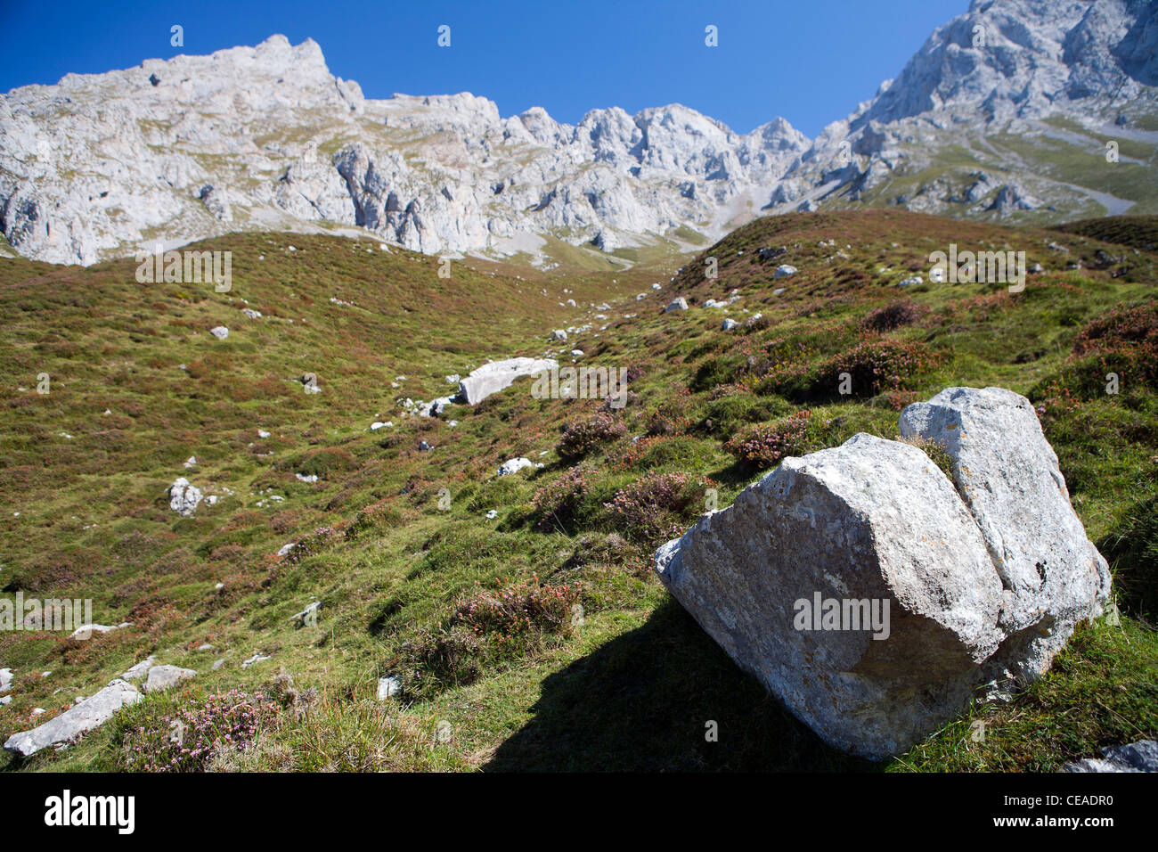 Mountain scene in the eastern massif of the Picos de Europa Stock Photo ...