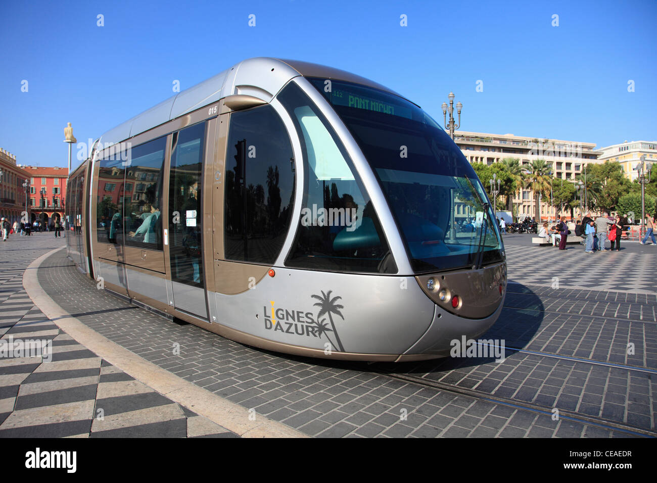 Tramway, Tram, Place Massena, Nice, French Riviera, Alpes Maritimes ...