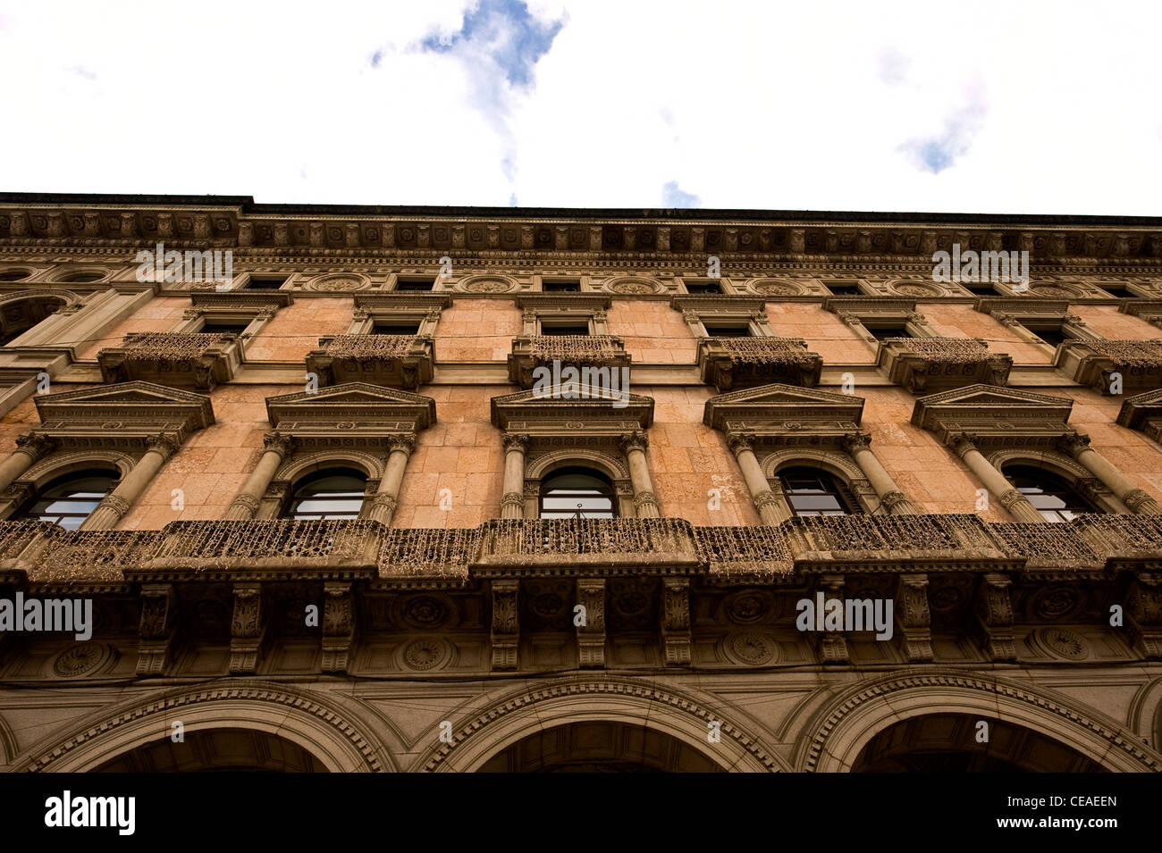 balconies on duomo square in milan, italy Stock Photo - Alamy