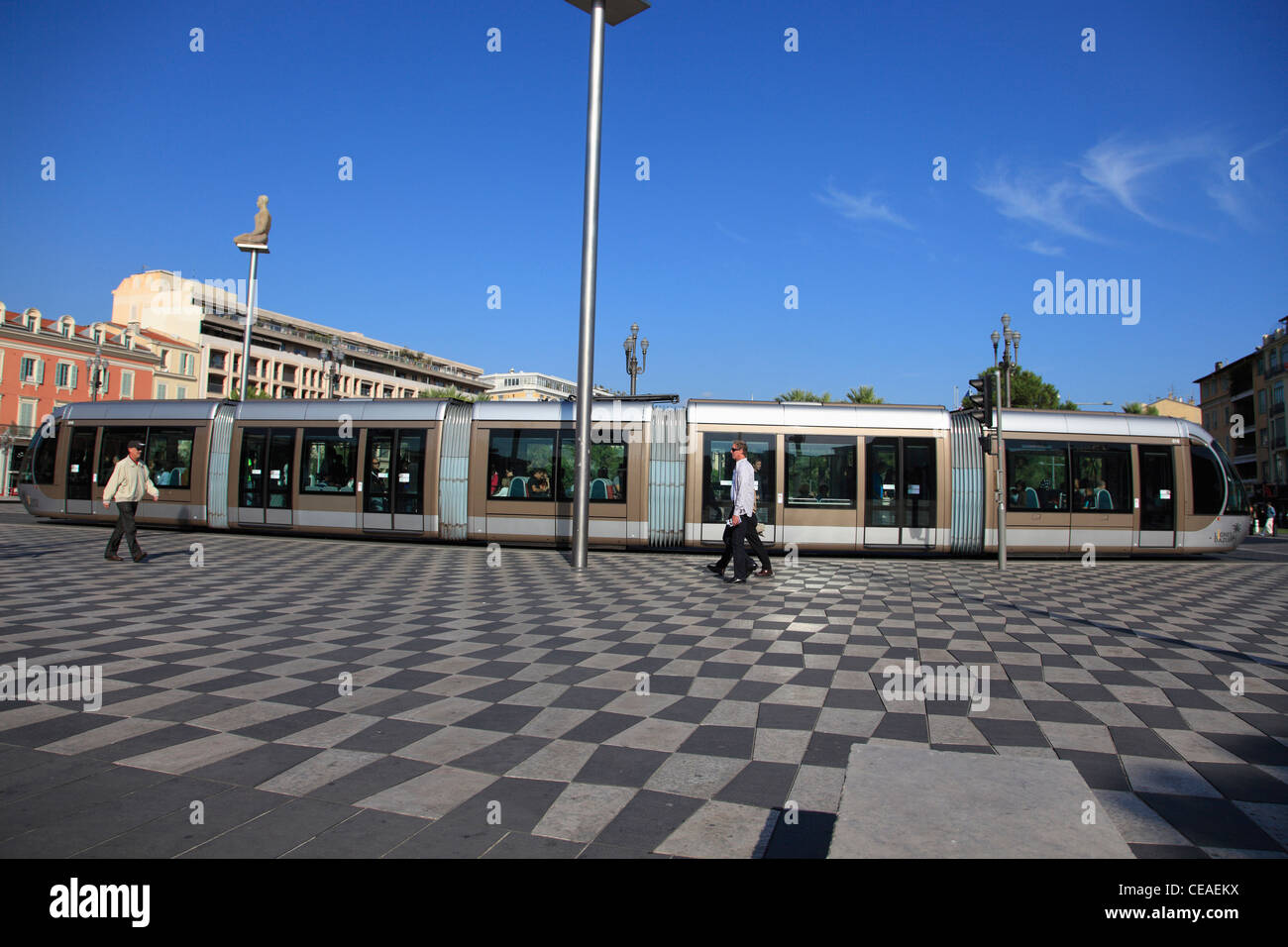 Tramway, Tram, Place Massena, Nice, French Riviera, Alpes Maritimes ...