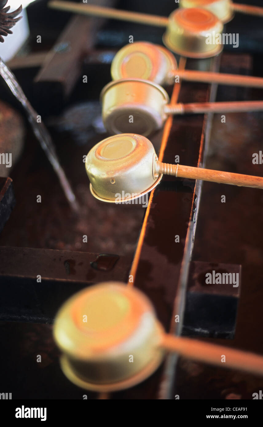 Ceremonial ladles, Moto Hakone shrine, Japan Stock Photo - Alamy
