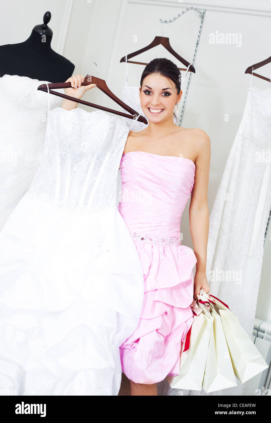 Buying a wedding dress hi-res stock photography and images - Alamy