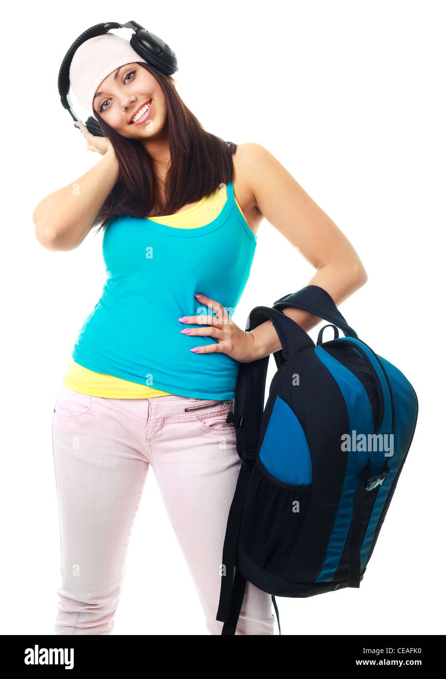 happy student, isolated against white background Stock Photo - Alamy