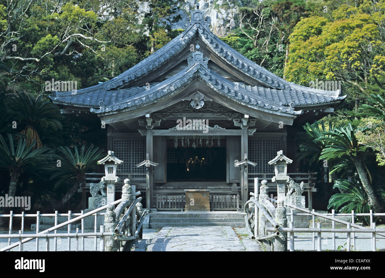 Shintoist shrine, Niijima Island, Izu Seven Islands, Tokyo Prefecture ...