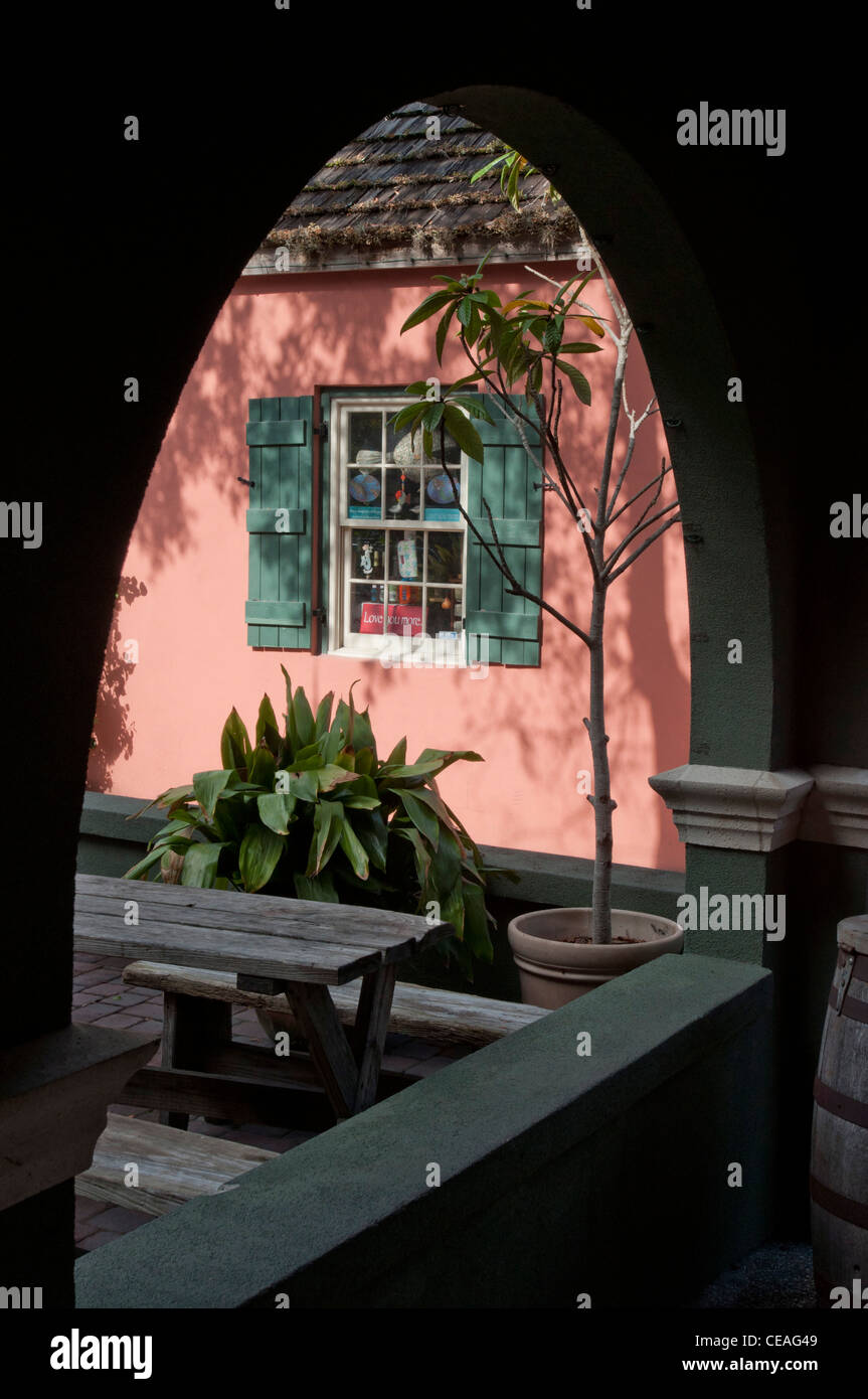 Romantic nook with tables and shutter window near St George St in St ...