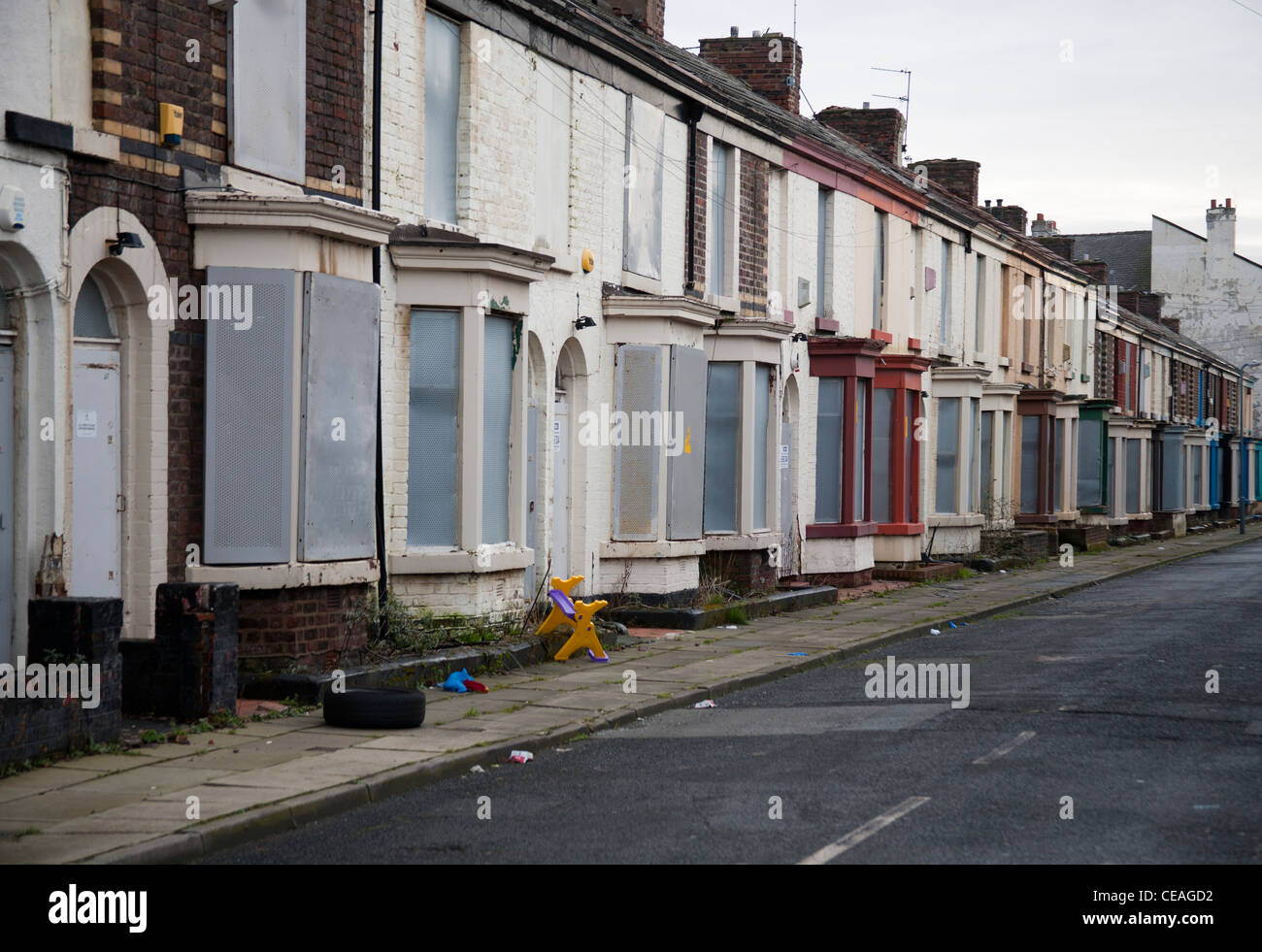 Tinned-up, derelict, abandoned, decline, home, house, decay, old ...