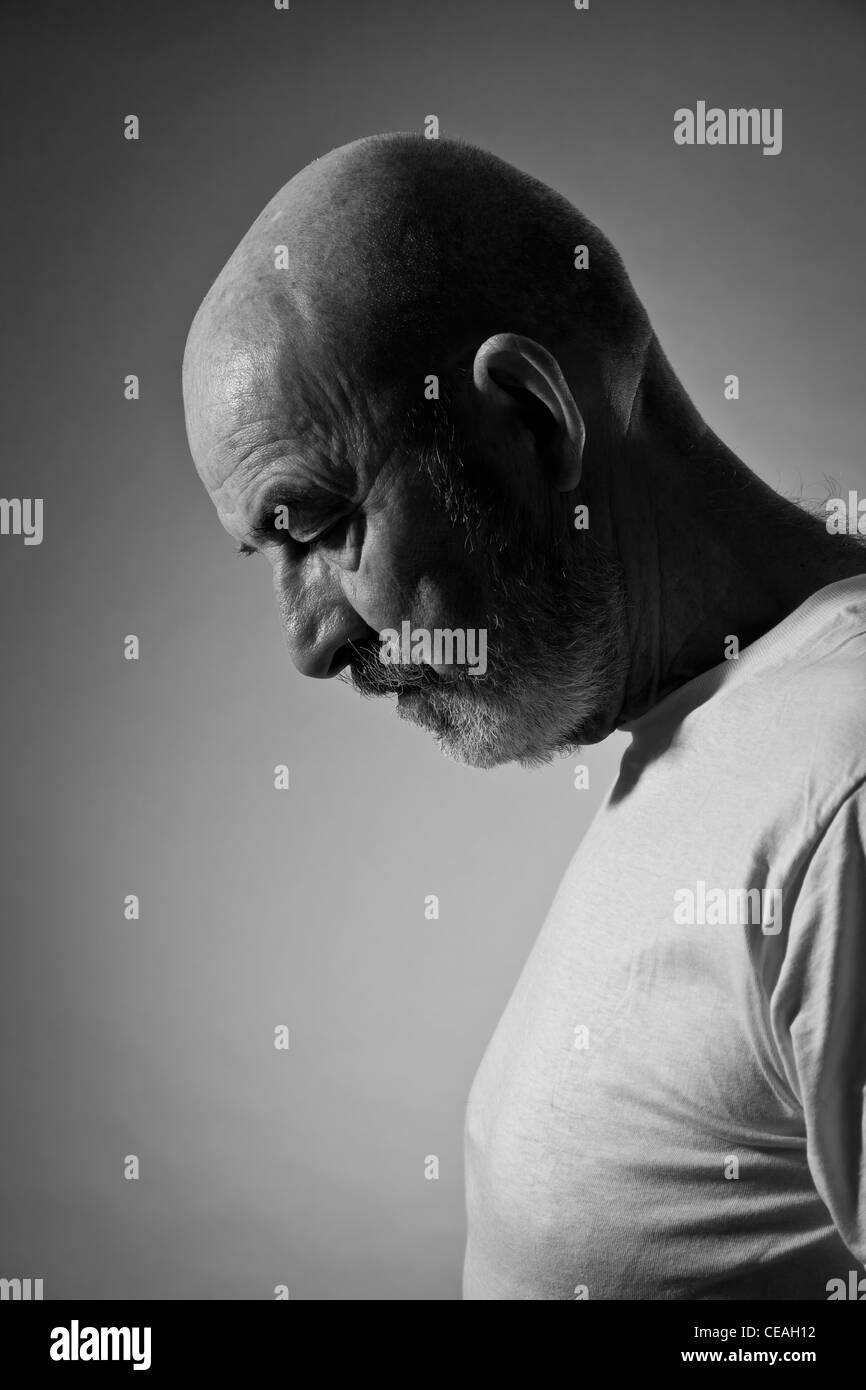 Head old man Black and White Stock Photos & Images - Alamy