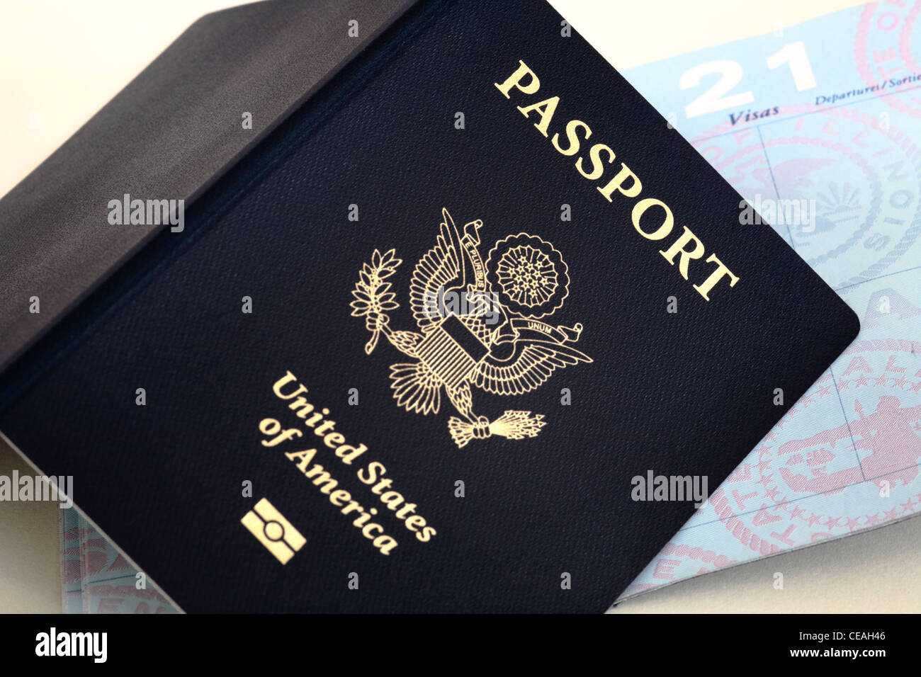 Close-up of United States of America passports Stock Photo - Alamy