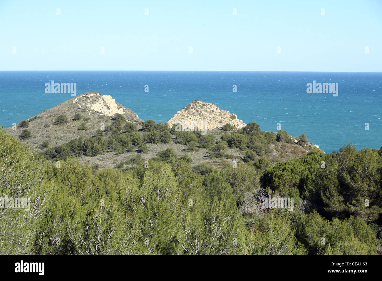Coastal scenery in and South of Javea Habea Spain Stock Photo - Alamy