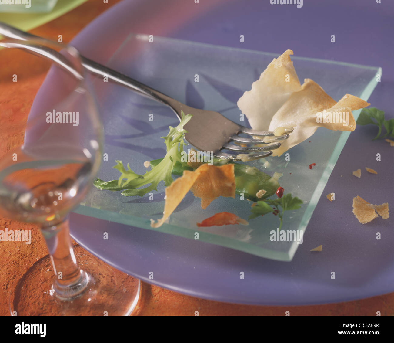 Still: Table situation - left over appetizers Stock Photo - Alamy