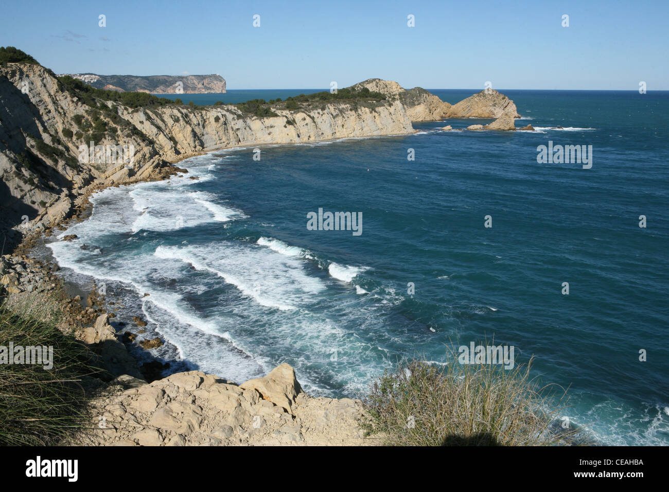 Coastal scenery in and South of Javea Habea Spain Stock Photo - Alamy