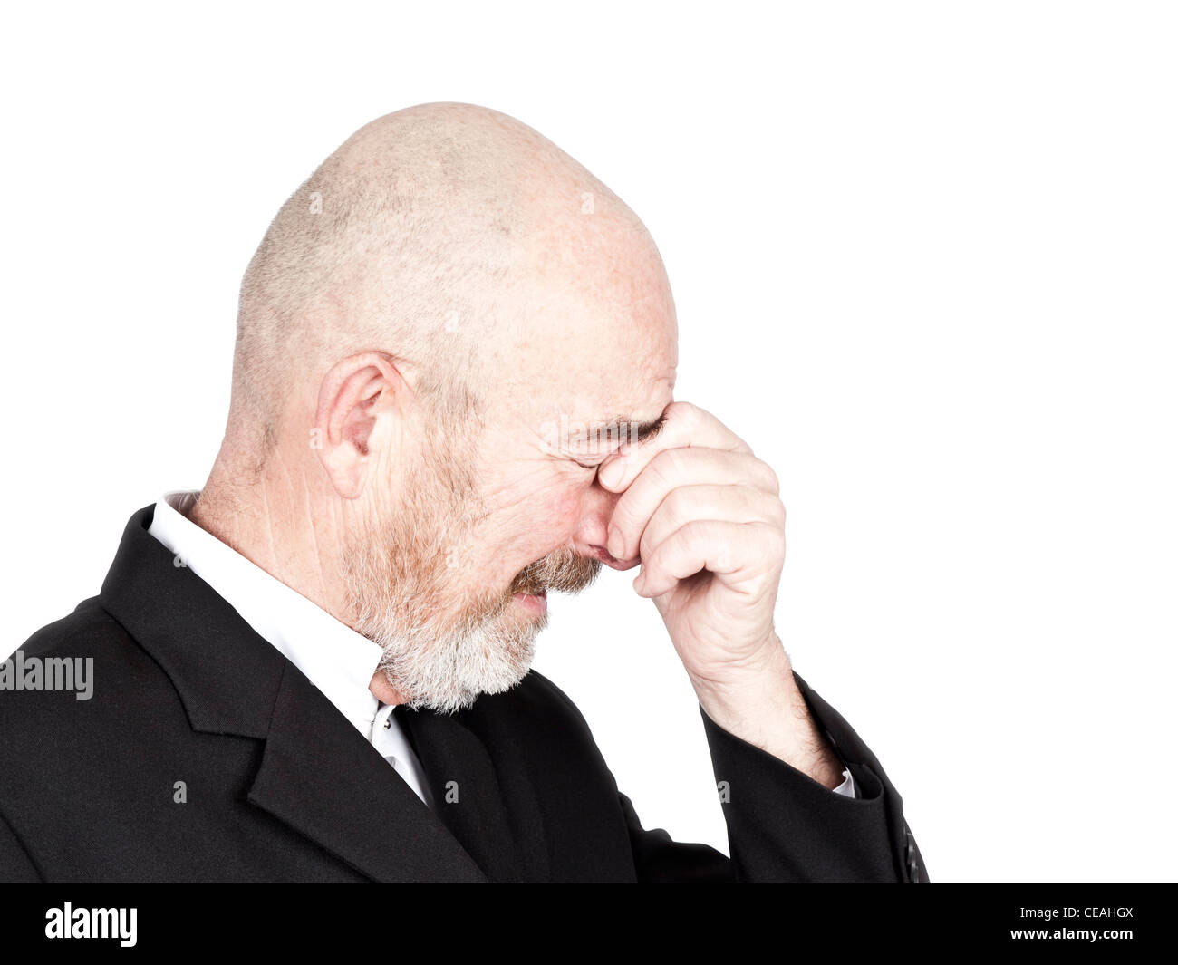An old man with a gray beard Stock Photo - Alamy