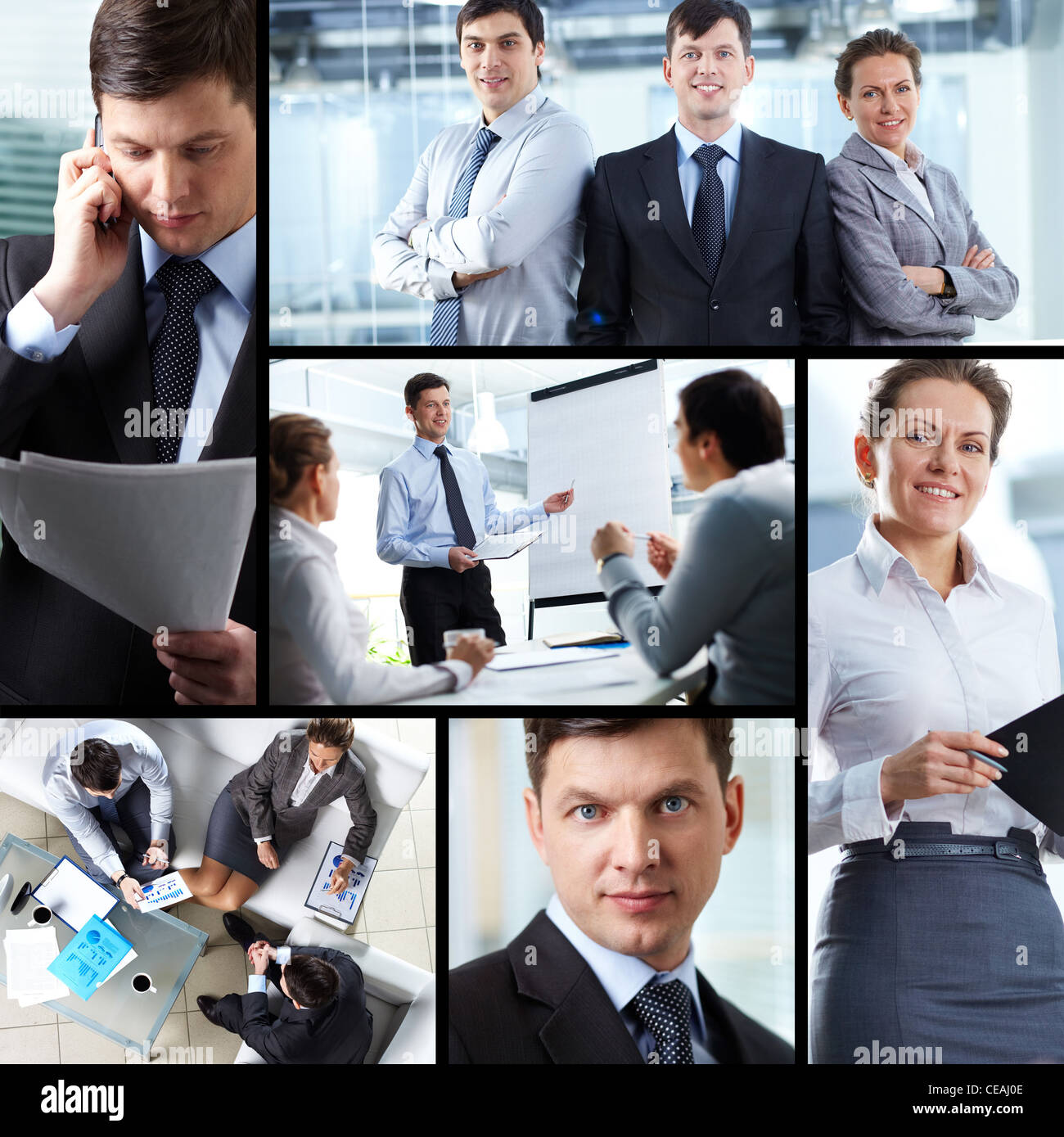 Collage young man talking hi-res stock photography and images - Alamy