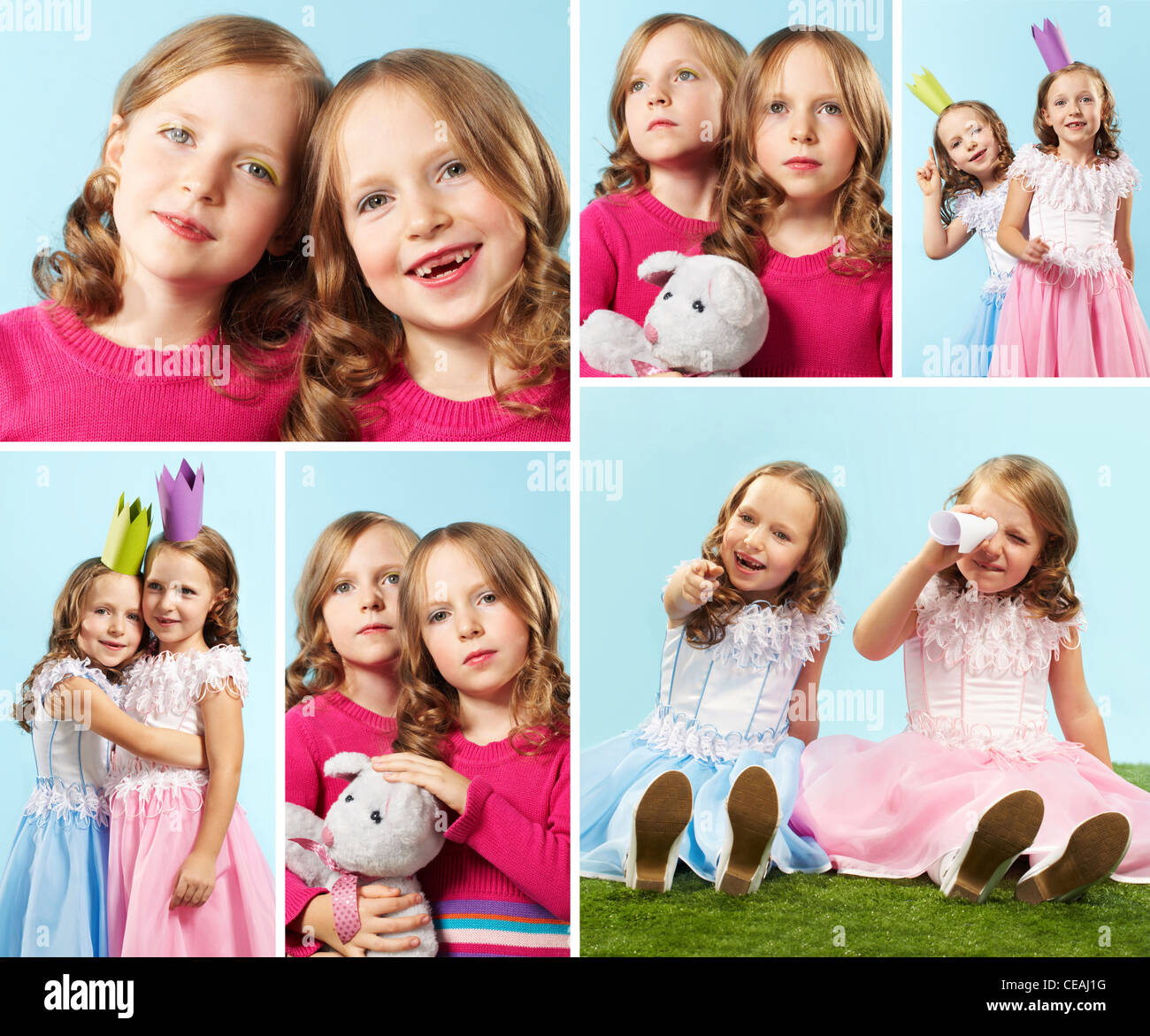 Twins hugging natural hi-res stock photography and images - Alamy