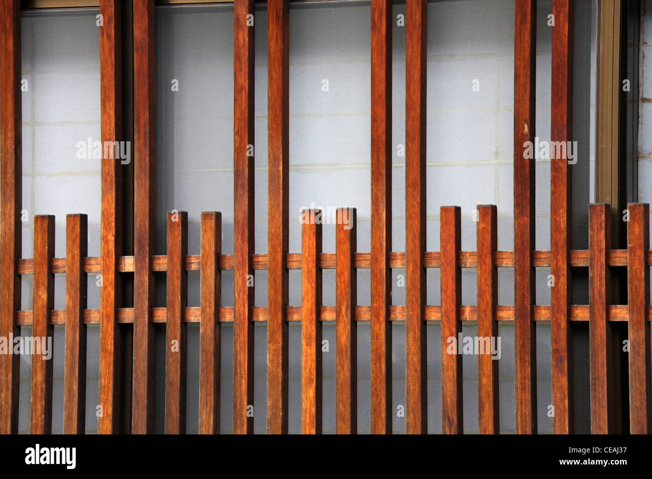 Latticed windows of a house at Narai-juku Nagano Japan Stock Photo - Alamy