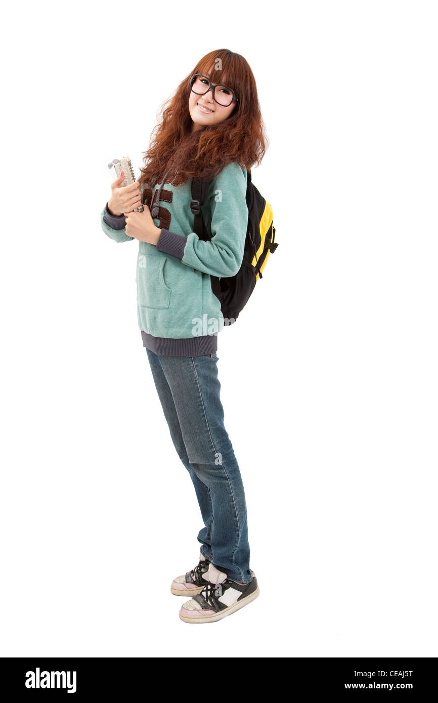 Full length portrait of student Stock Photo - Alamy