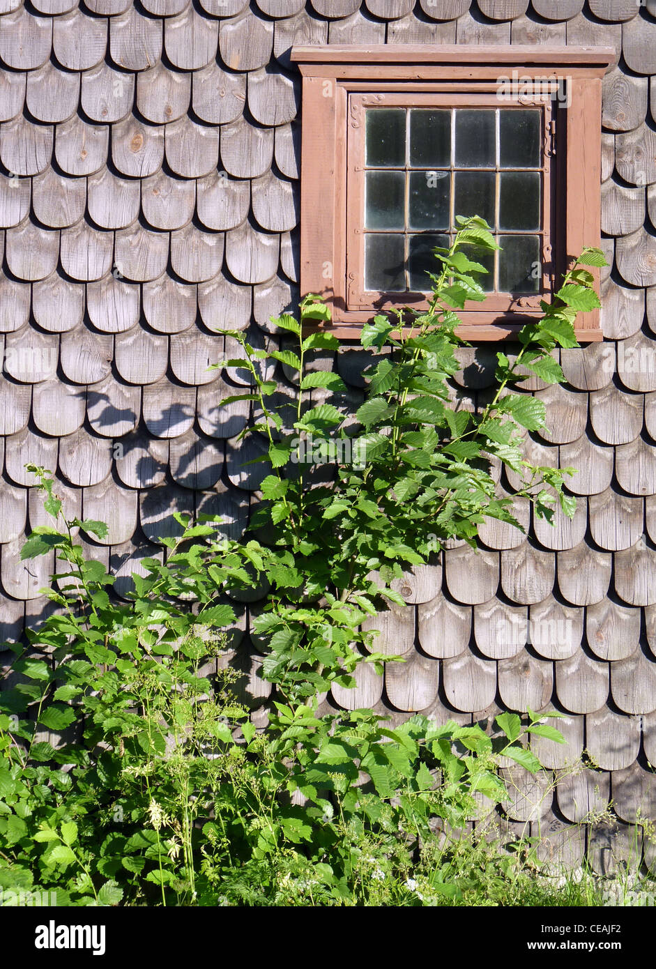 window of Swedish farmhouse Stock Photo - Alamy