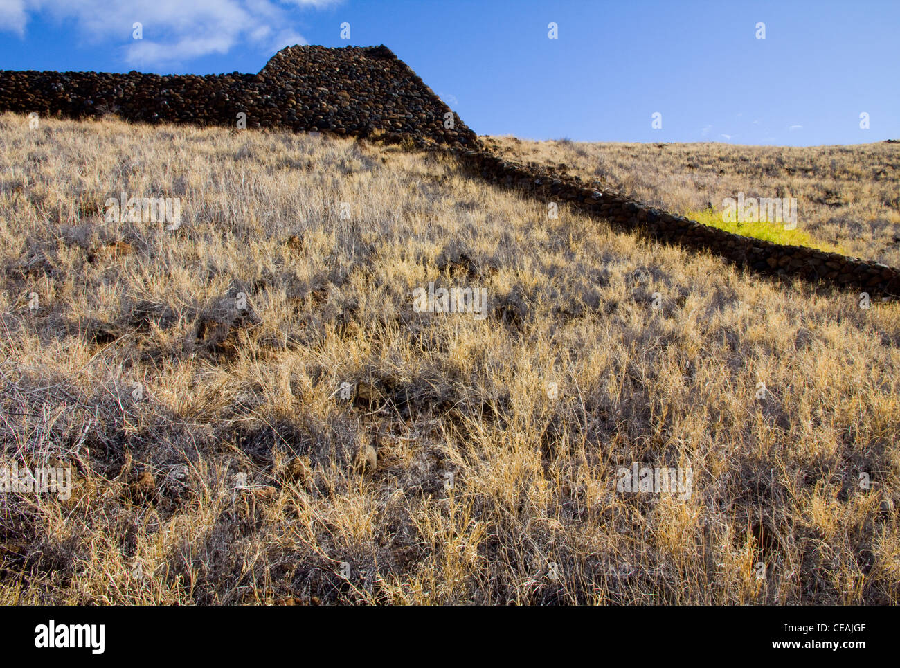Stone temple, Pu'ukohola Heiau National Historic Site, built by ...
