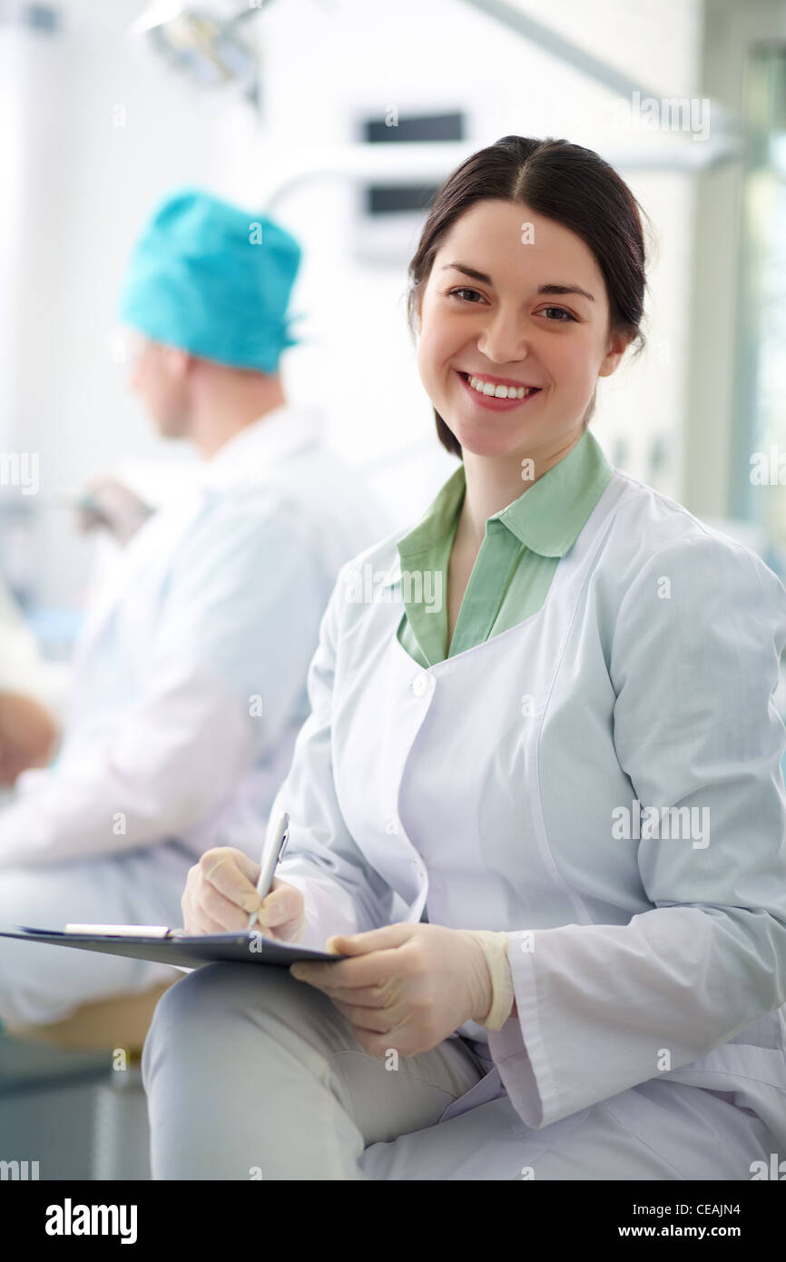 A vertical shot of an assistant in the doctor’s office Stock Photo - Alamy