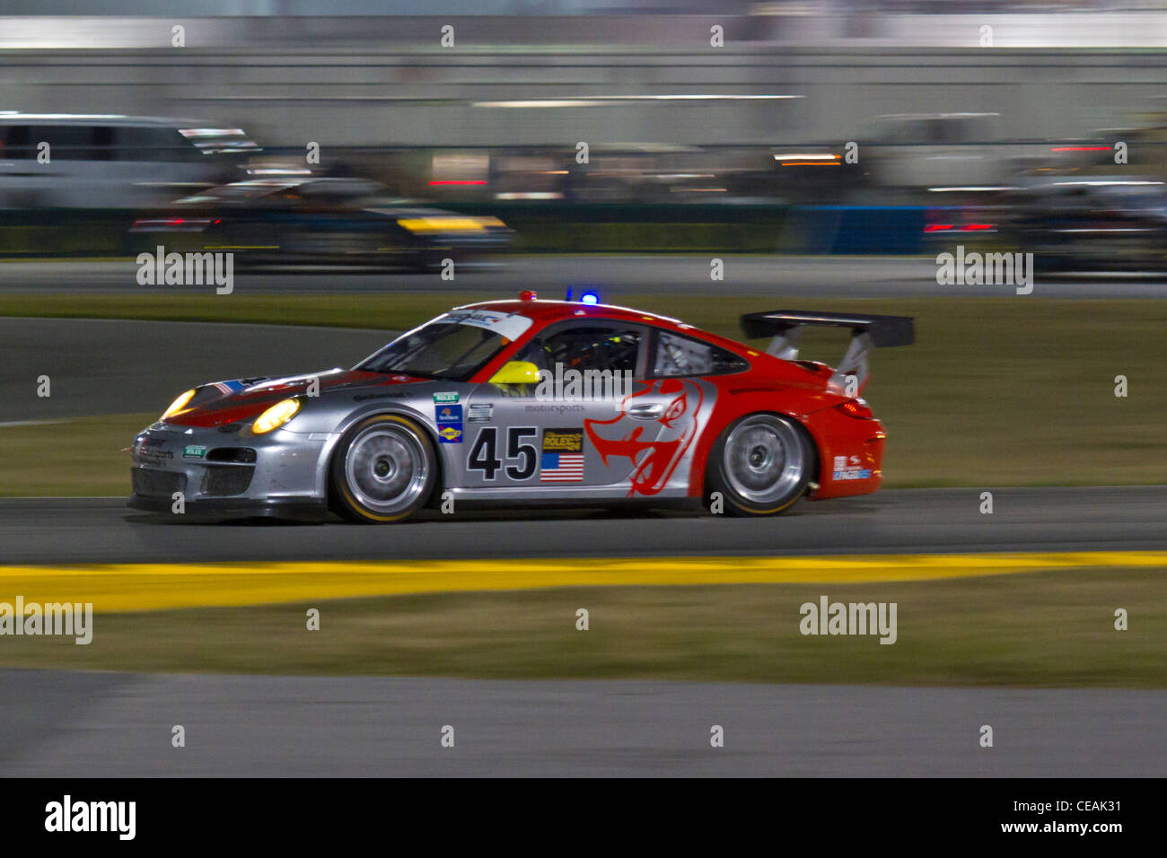 The No. 45 Flying Lizard Motorsports Porsche GT racing in the 50th ...