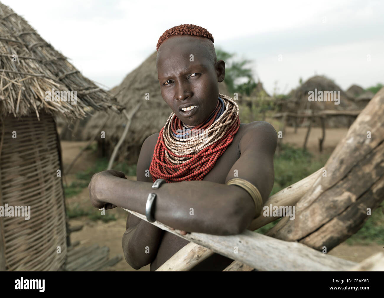 Portrait Young Karo Tribe Woman High Resolution Stock Photography and ...