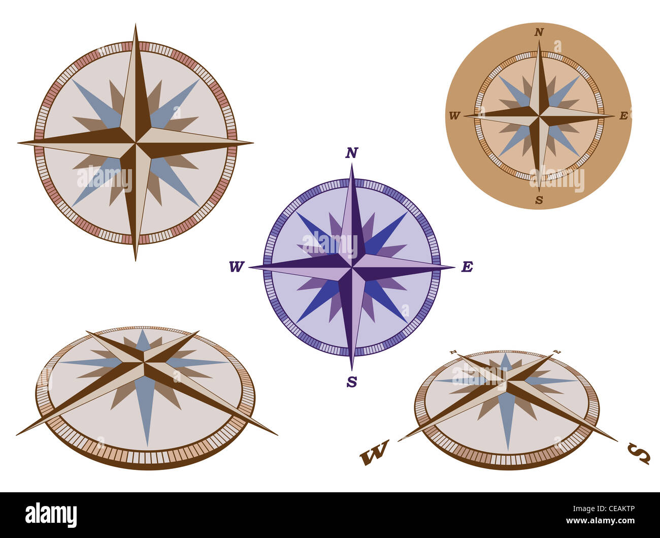 Vintage compasses Cut Out Stock Images & Pictures - Alamy