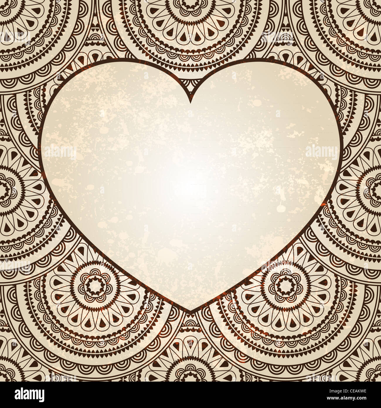 heart on seamless eastern background Stock Photo - Alamy