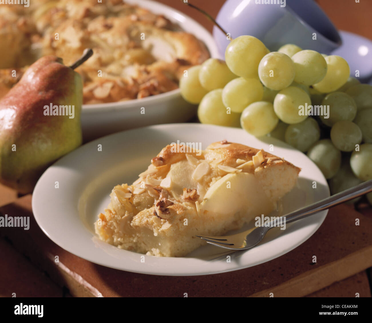 Grape - pear pie Stock Photo - Alamy