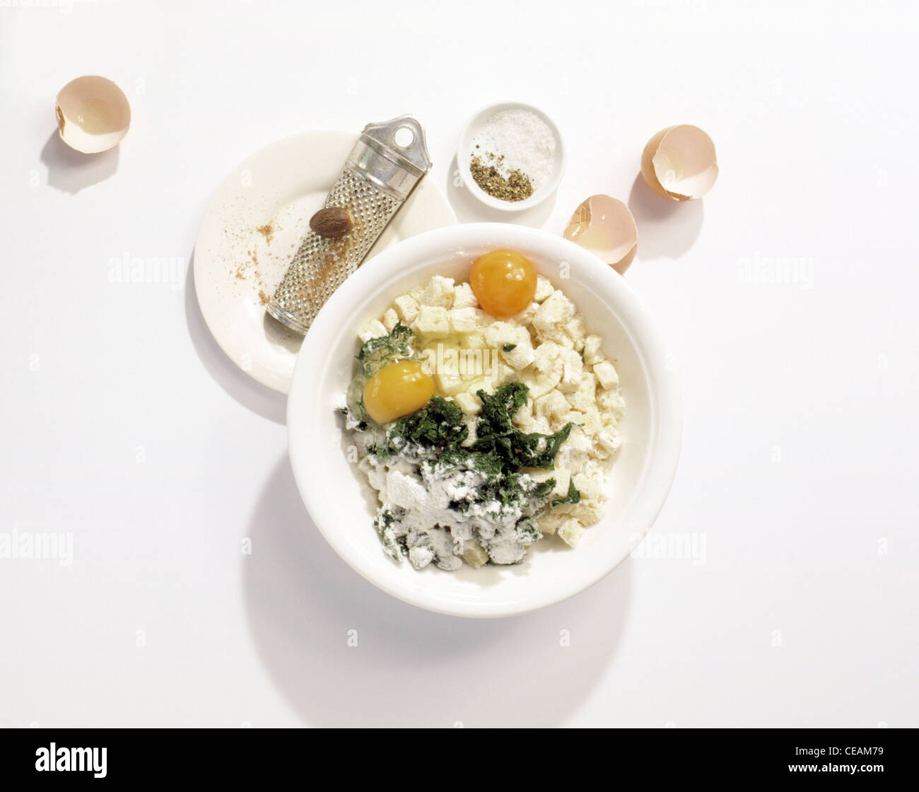 Step: mix ingredients for dumplings Stock Photo - Alamy
