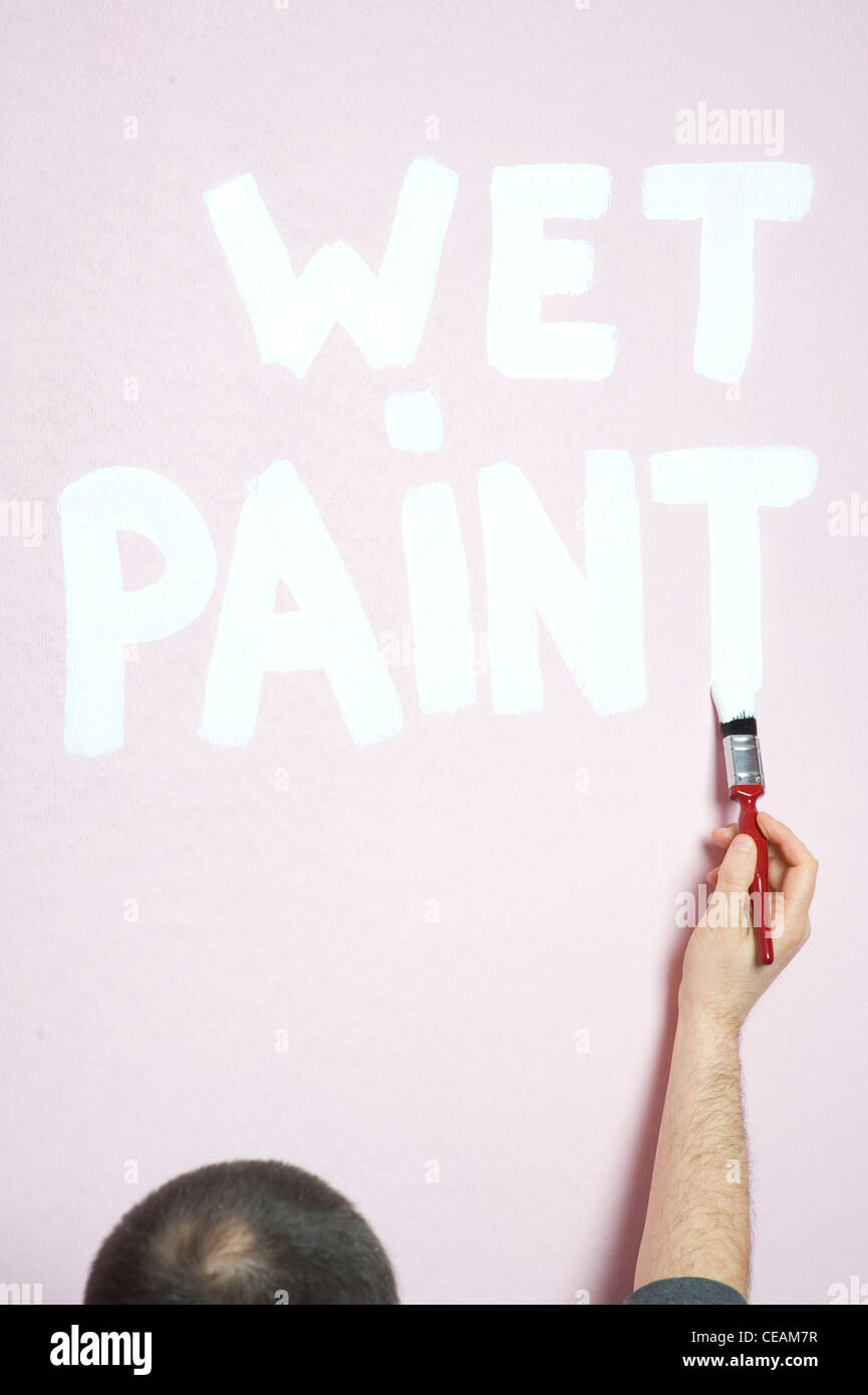 Wet paint hi-res stock photography and images - Alamy