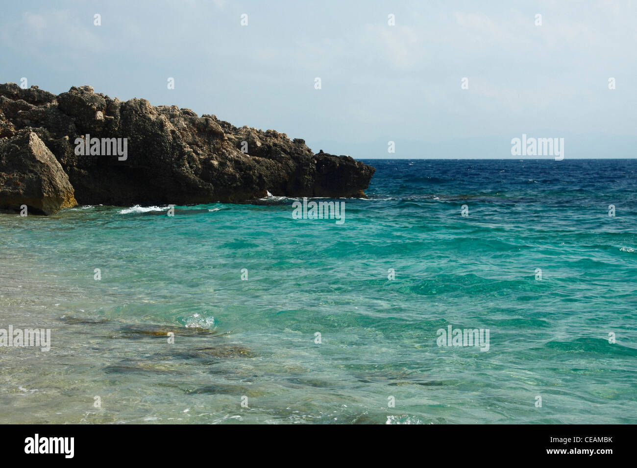 Adriatic sea in Dingac Borak, Peljesac peninsula, Croatia Stock Photo ...
