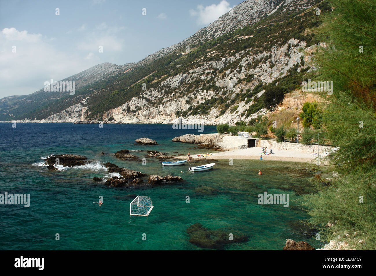Water polo goal in Dingac Borak, Peljesac peninsula, Croatia Stock ...